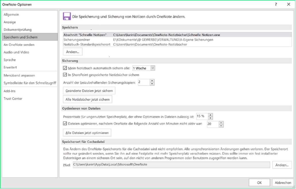 OneNote automatisch sichern | Treutlein Seminare ⭐⭐⭐⭐⭐